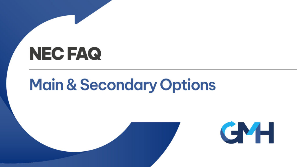 FAQ: NEC Main & Secondary Options